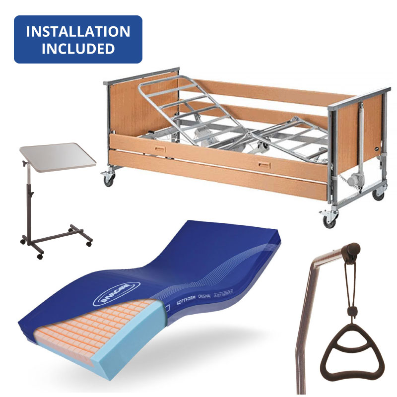 Invacare Medley Ergo + Mattress Silver Pack | Hospital Beds