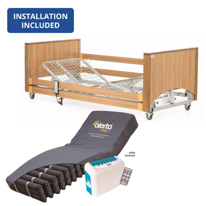 Alerta Low Profiling Bed and Ruby 2 Mattress | Hospital Beds