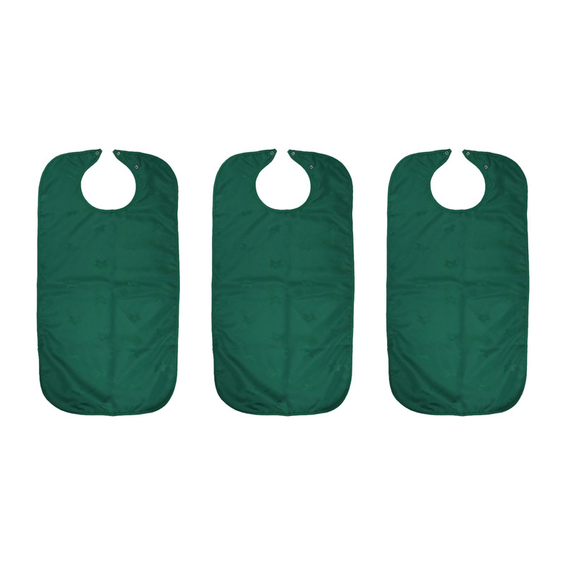 Pack of Three Bibs for Adults (Green) | Hospital Beds