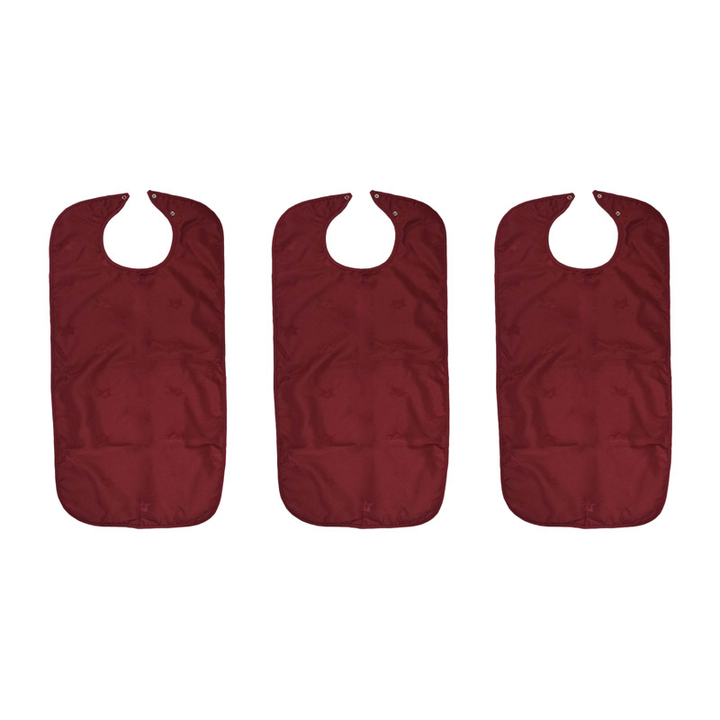 Pack of Three Bibs for Adults (Maroon) | Hospital Beds