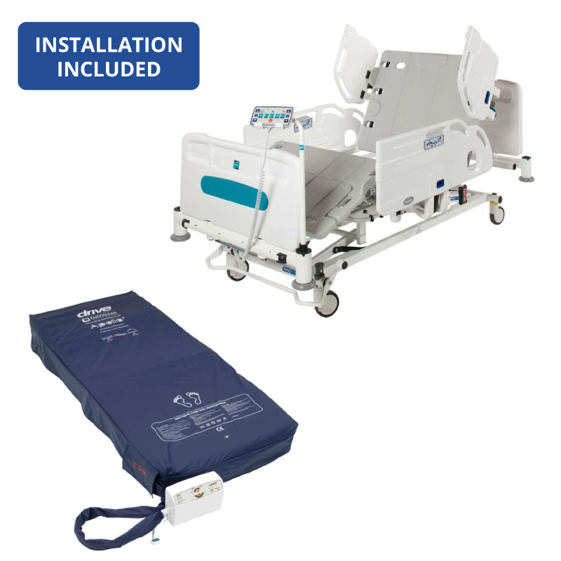 Sidhil Innov8 Bed + Split Rails + Air Mattress | Hospital Beds
